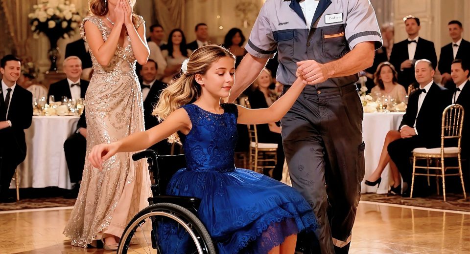 Az egyedülálló apa és egyben iskolai takarító táncol egy kerekesszékes ...